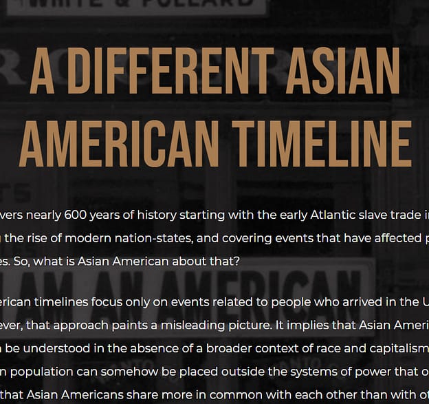 Asian American History Timeline